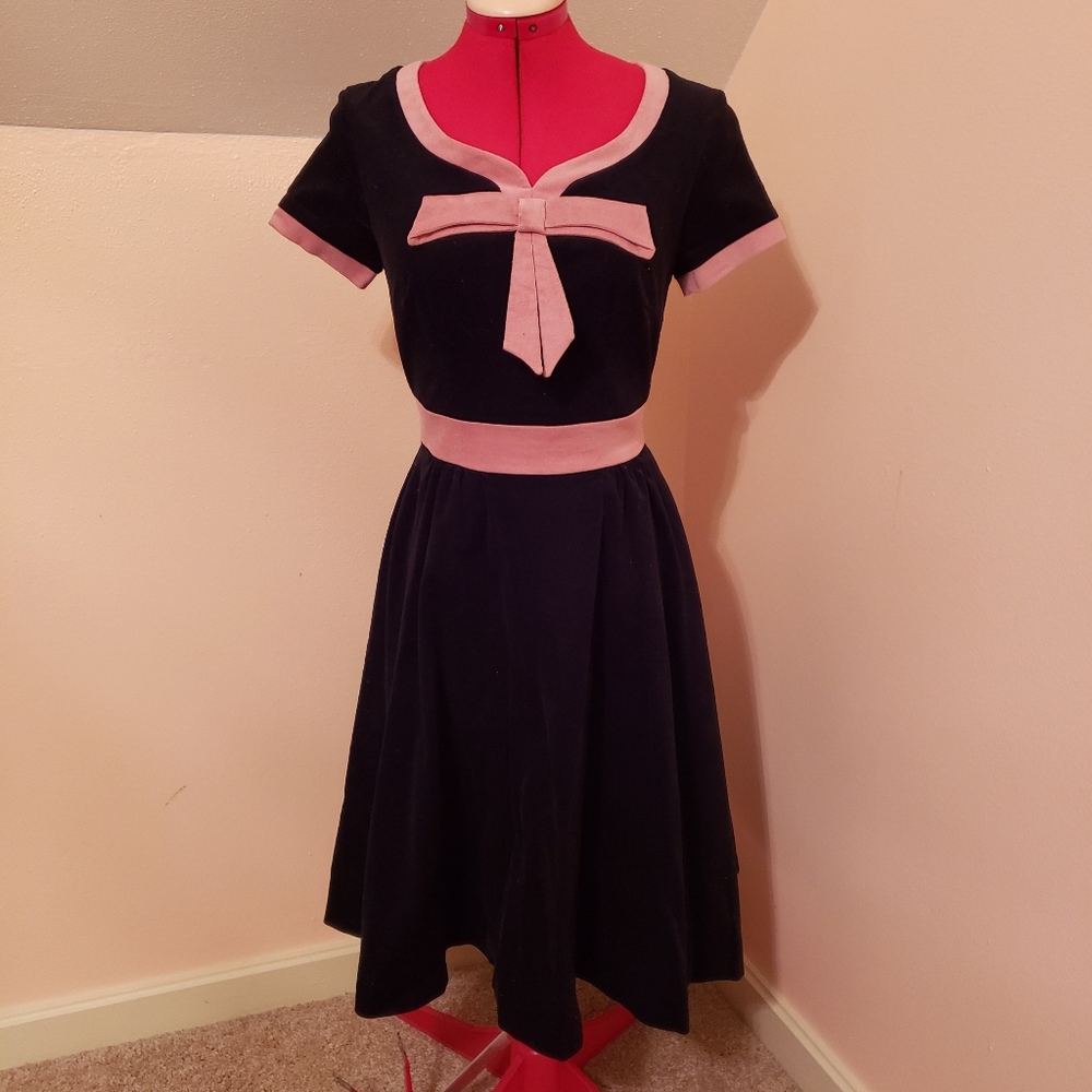 Laura Byrnes Pinup Couture Black Dress - Gem